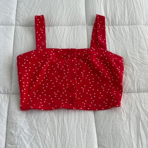 Forever 21 | Tops | Red And White Star Crop Top | Poshmark